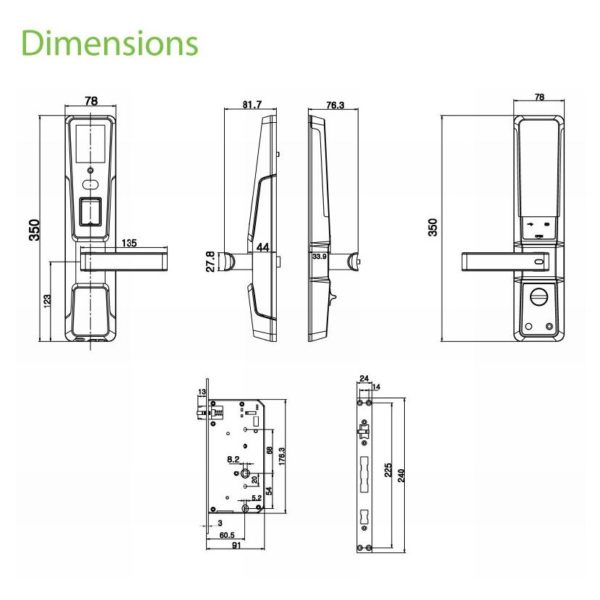 Buy ZK Bio Lock ZM100 Hybrid Biometric Smart Door Lock – Price ...