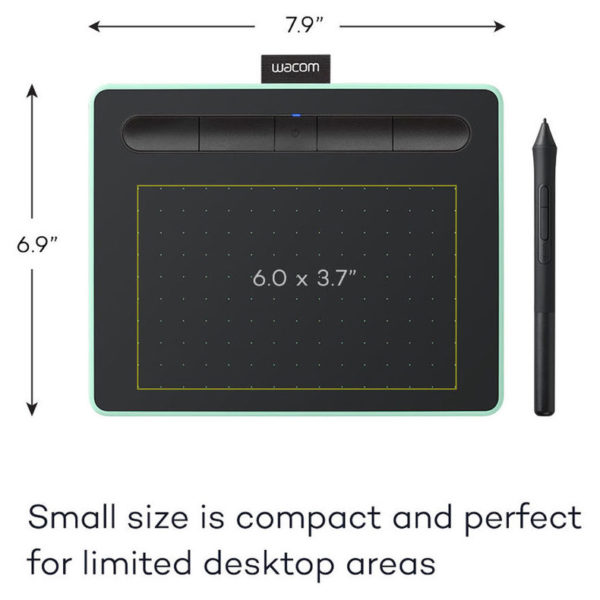 Buy Wacom Intuos Bluetooth Creative Pen Tablet Small Pistachio – Price ...
