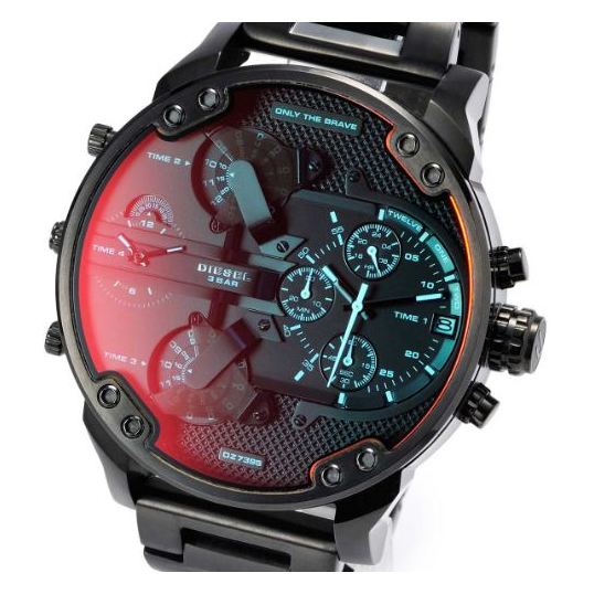 Buy Diesel DZ7395 Mr. Daddy 2.0 Black with Detailed Dial Men’s Watch ...
