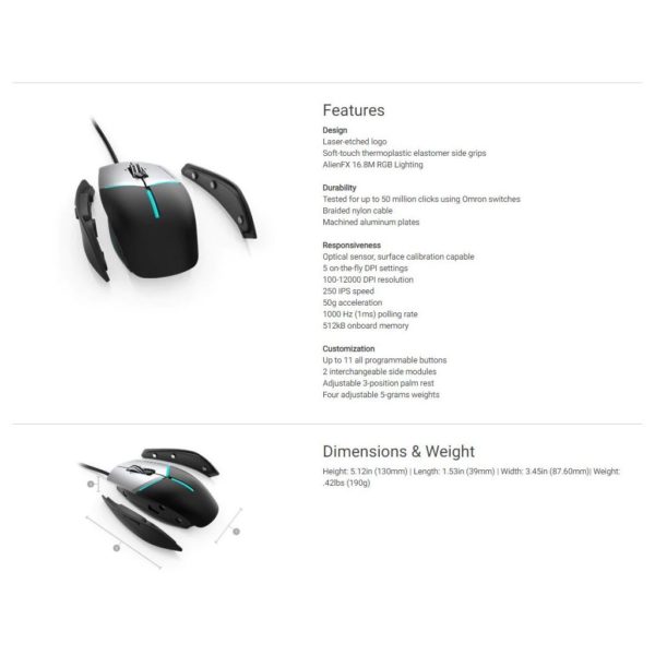 Buy Dell AW959 Alienware Elite Gaming Mouse – Price, Specifications ...