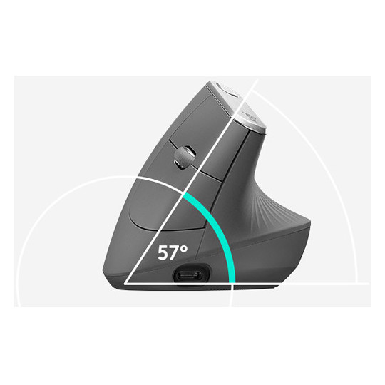 Buy Logitech MX Vertical Advanced Ergonomic Wireless Mouse Graphite ...