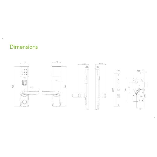 Buy Zkteco TL400B Biometric Smart Door Lock – Price, Specifications ...