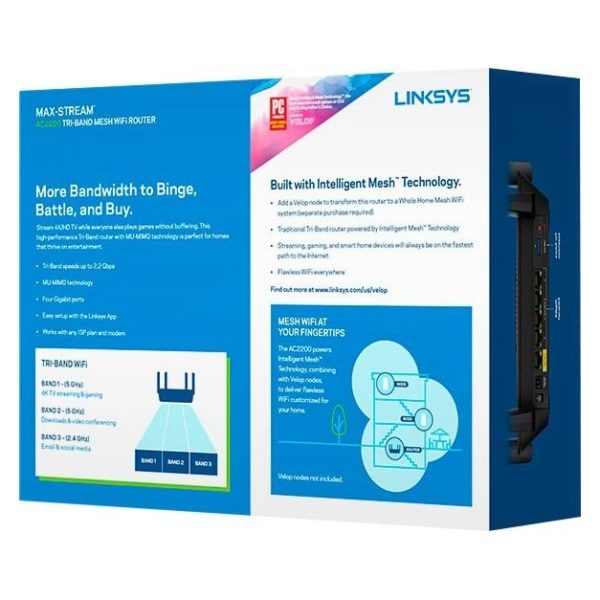Buy Linksys MR8300 Tri-Band Mesh WiFi Router + 1x Velop Plug-In Node ...