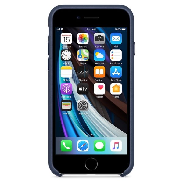 Buy Apple Leather Case Midnight Blue For iPhone SE – Price ...