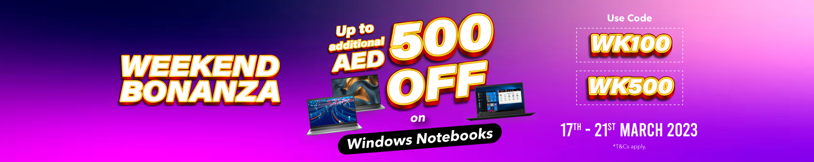 Weekend Bonanza Laptop Deals – Save Up to AED 500 with Coupon Codes – Sharaf DG UAE