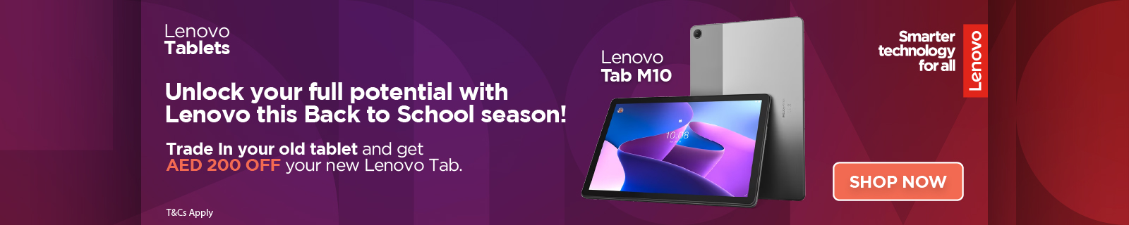 Get Up to AED 200 Off on New Lenovo Tablet by Trading in Your Old ...